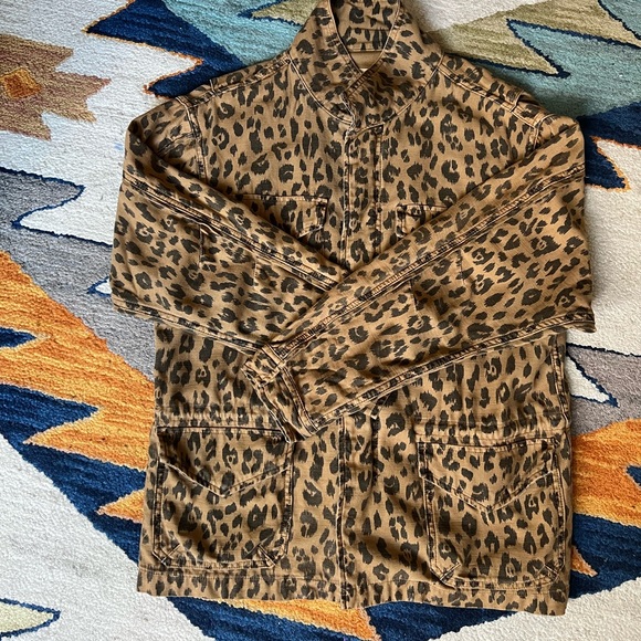 Frame Denim | Jackets & Coats | Frame Cheetah Print Cargo Jacket | Poshmark